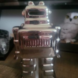 unknown | Other | Vintage Ceramic Robot Money Box Piggy Bank Silver ...
